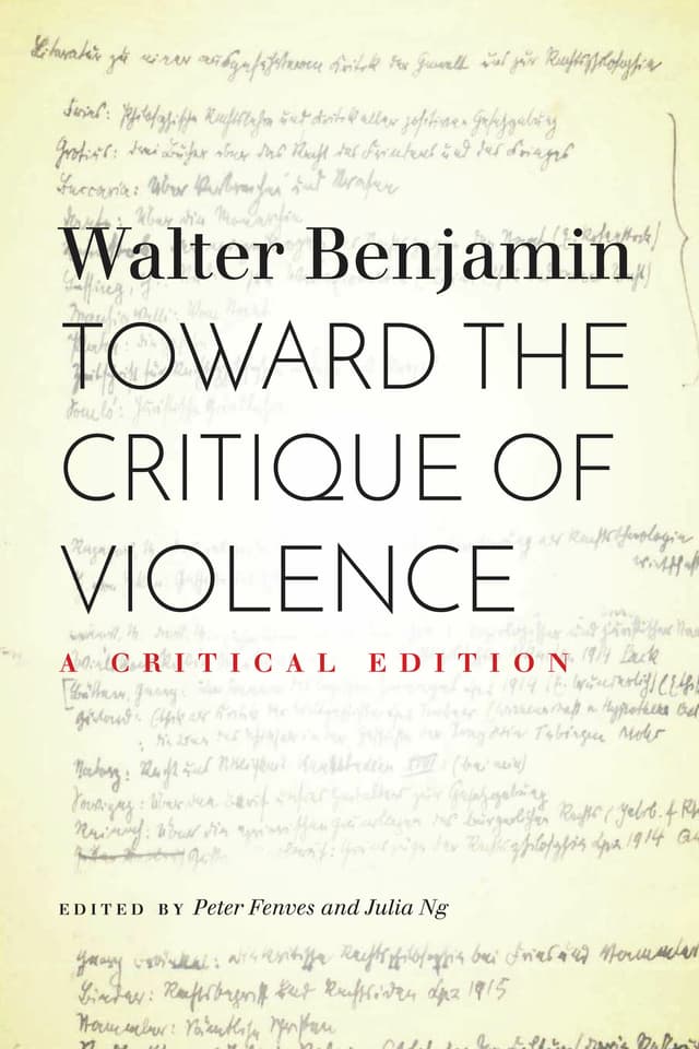 Toward the Critique of Violence | Stanford University Press